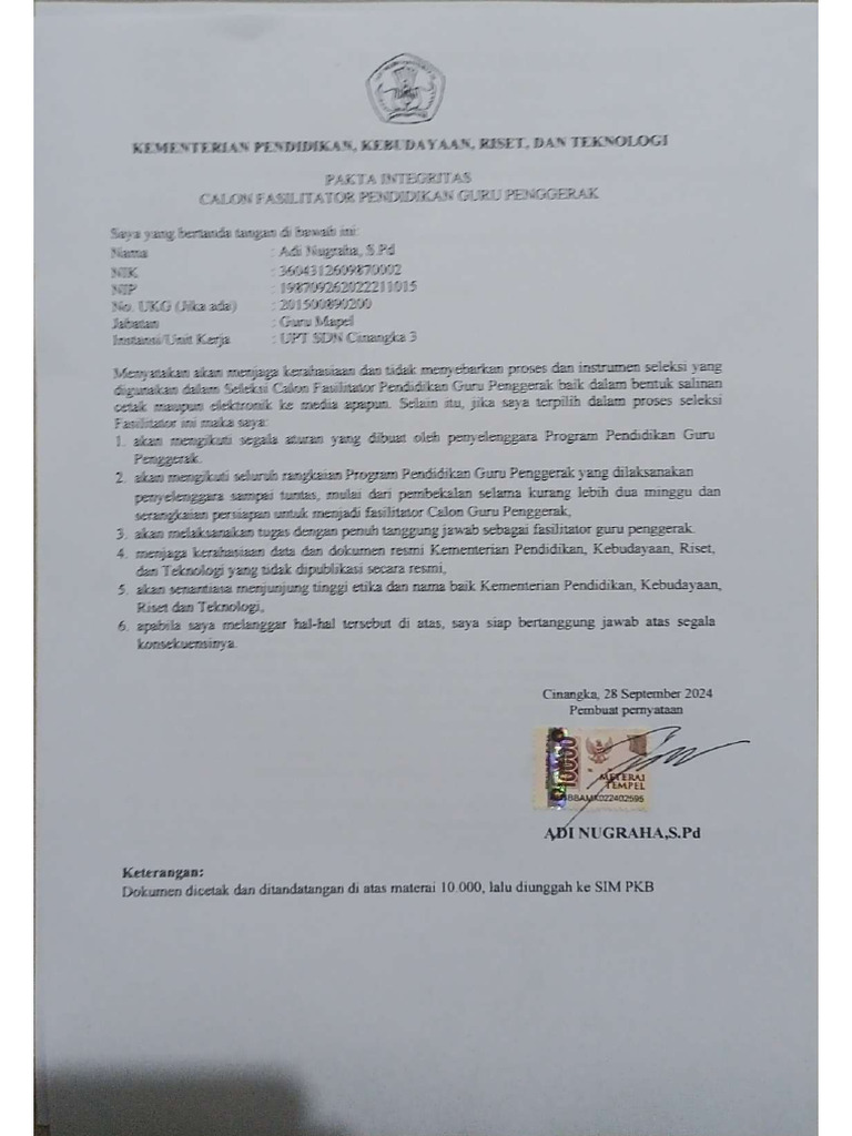 Komitmen GPM - Guru - Fungsi 1805834 240928110818 | PDF