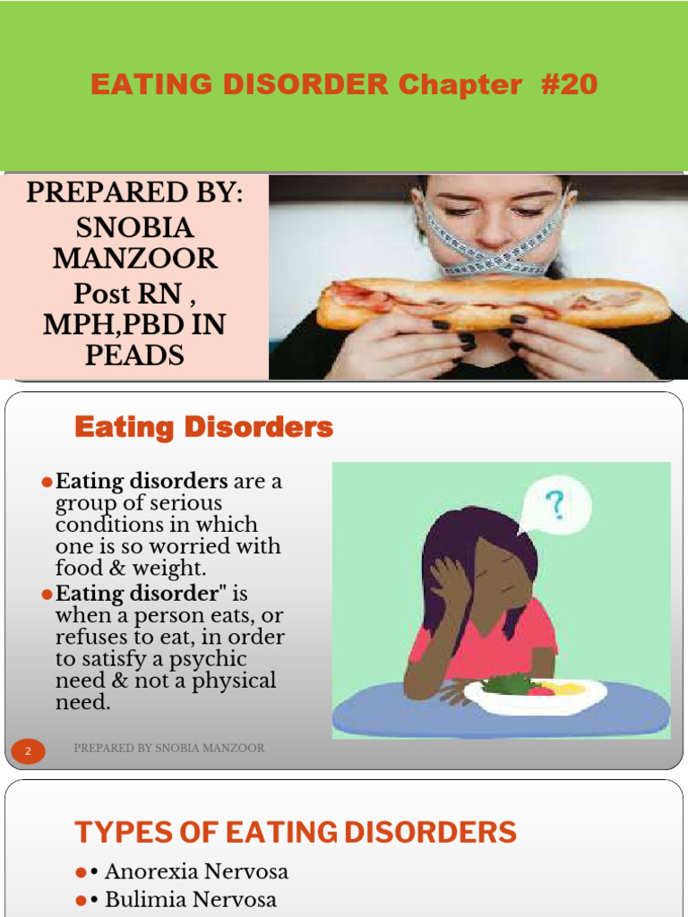 Chapter #,20 EATING DISORDER | PDF | Bulimia Nervosa | Anorexia Nervosa