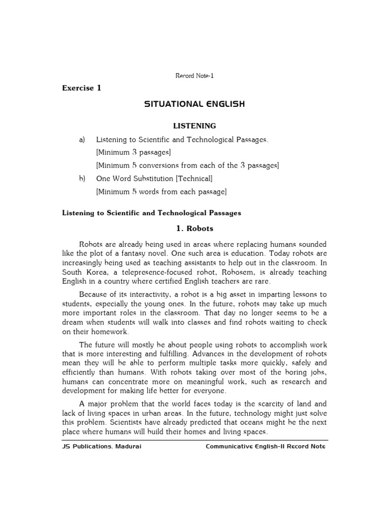 Comm Eng-II Record Note Ex. 1 | PDF | Artificial Intelligence ...