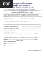 Gratuity Claim Form | PDF | Life Insurance | Personal Finance