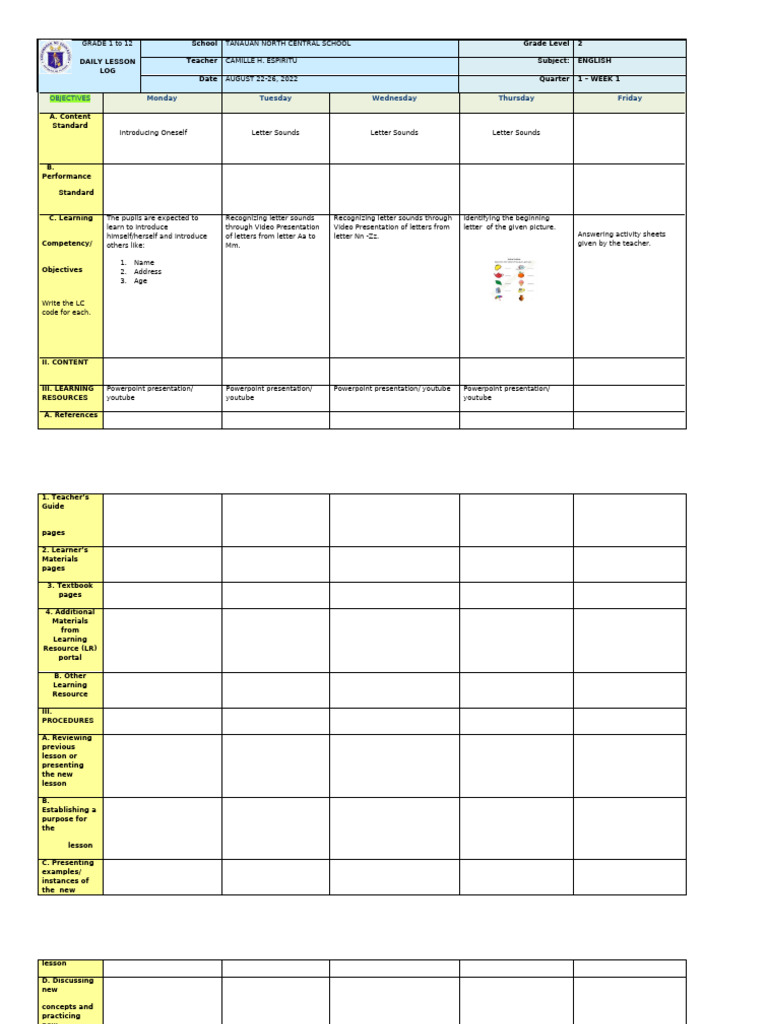 English Week 1 | PDF | Behavior Modification | Learning