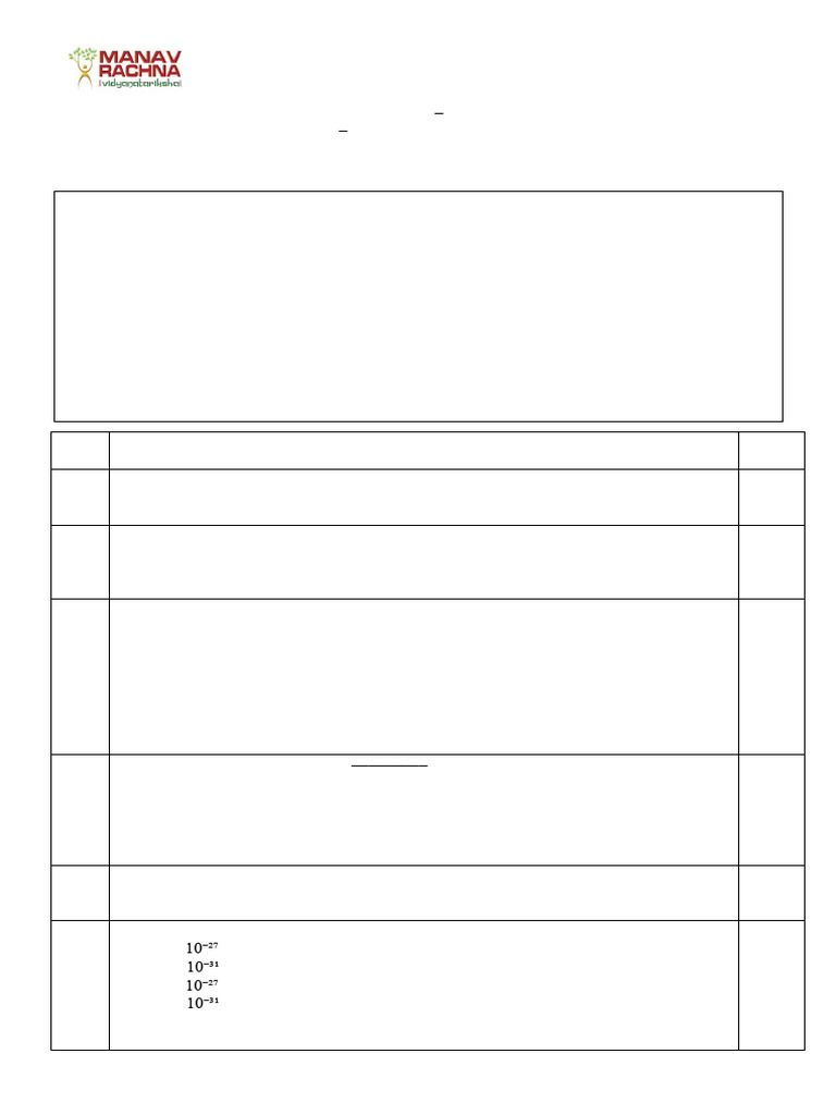 GR IX Science PA 3 Sample Paper - QP | PDF | Electron | Pressure