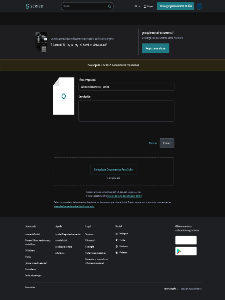 Suba Un Documento - Scribd - pdf2 | PDF | Scribd