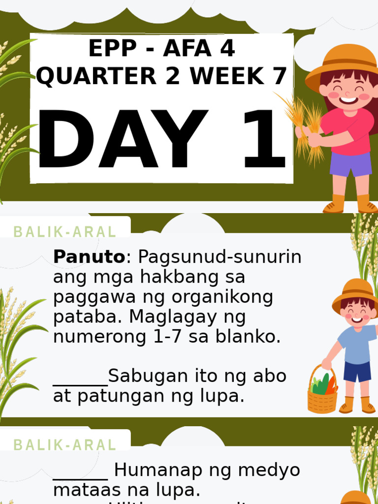 g4q2w7 PPT Epp-Afa (Matatag) | PDF