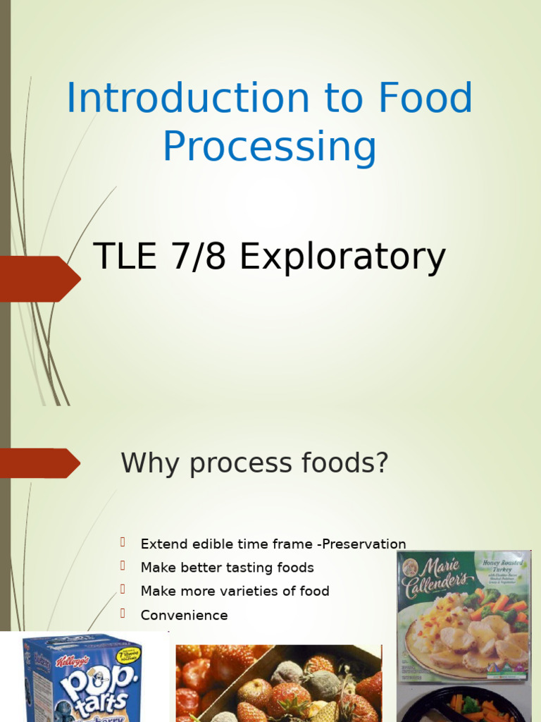 Introduction To Food Processing | PDF | Food Preservation | Curing ...