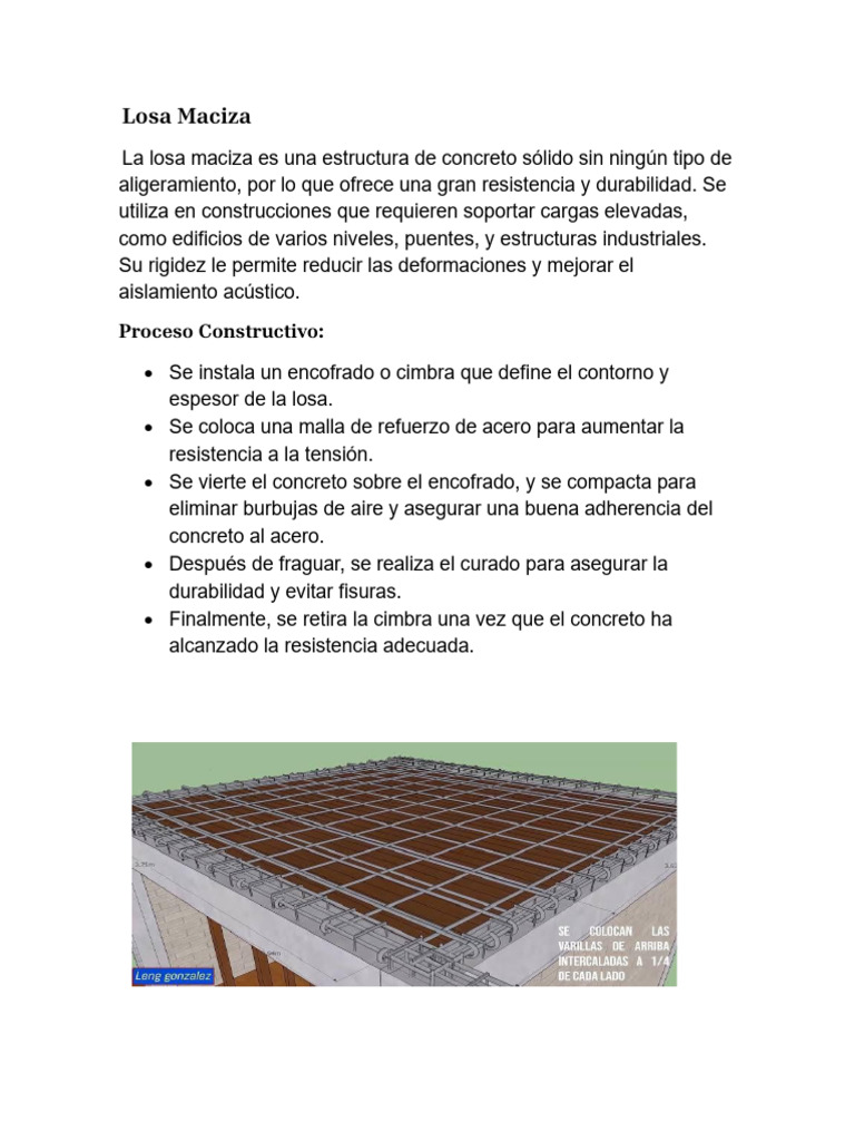 Tipos de Losas | PDF | Hormigón | Acero