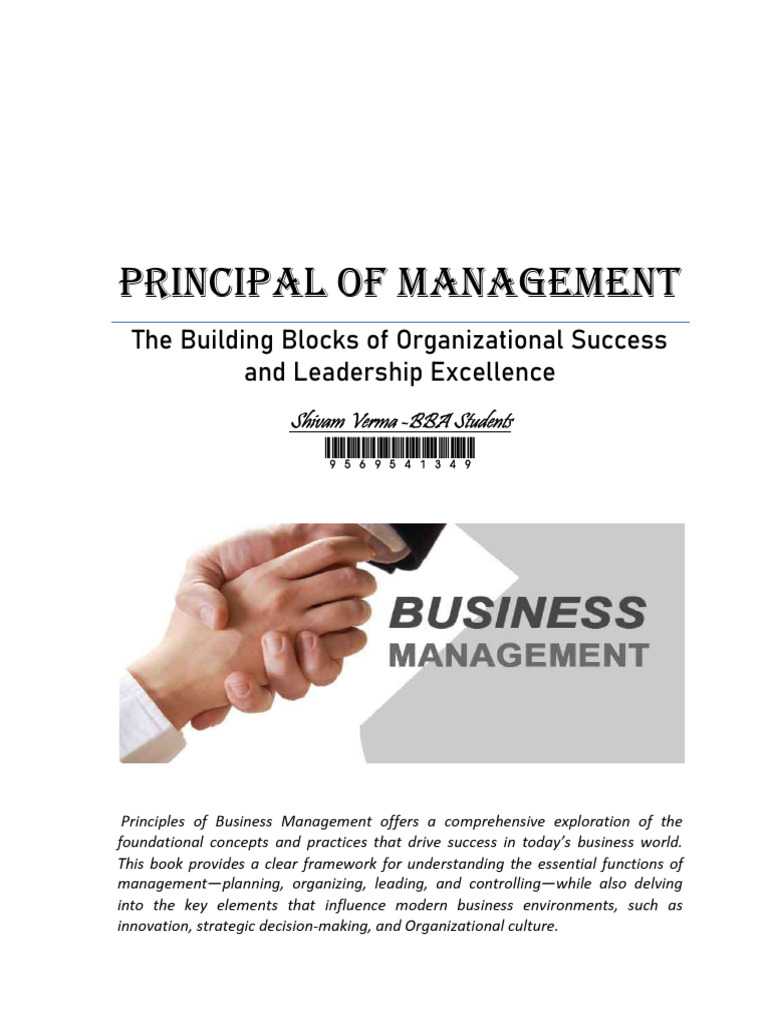 Principal of Management Notes | PDF | Recruitment | Employment