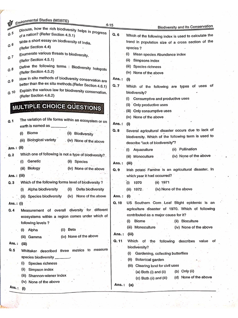 EST Unit 4 MCQ | PDF