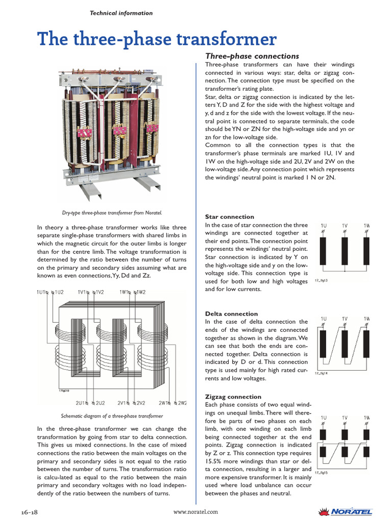 3 Phase Transformer Vector Group | PDF | Transformer | Electronics