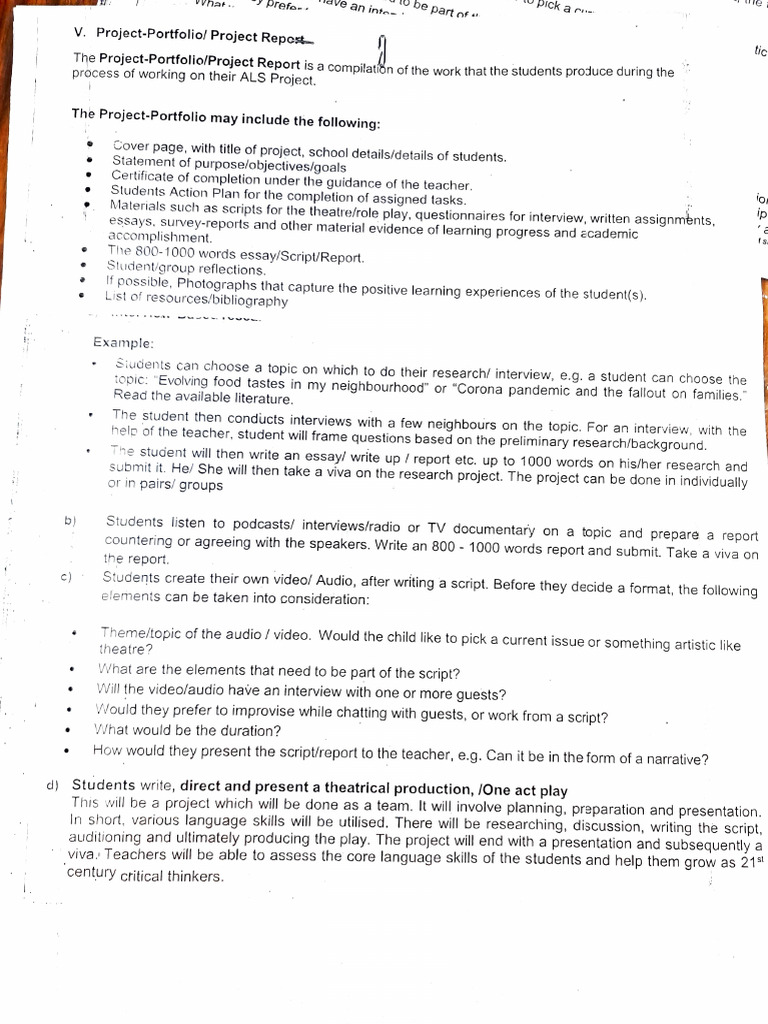 Asl Project Instrucyions | PDF | Essays | Learning