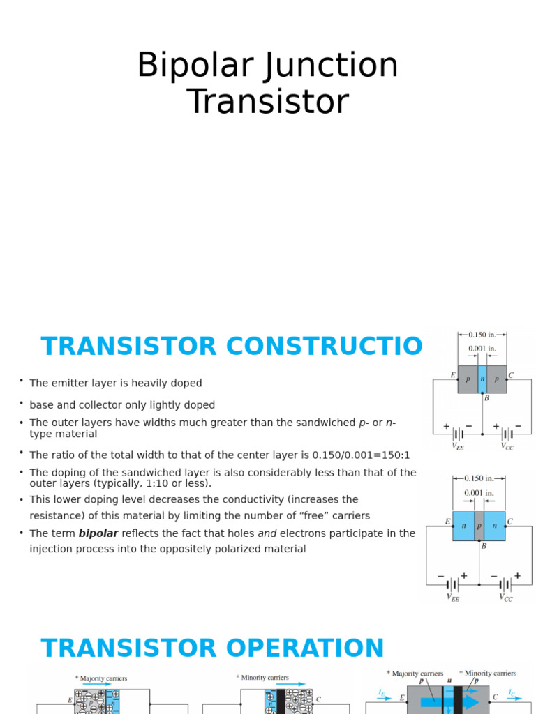 Bipolar Junction Transistor | PDF | Bipolar Junction Transistor | Amplifier