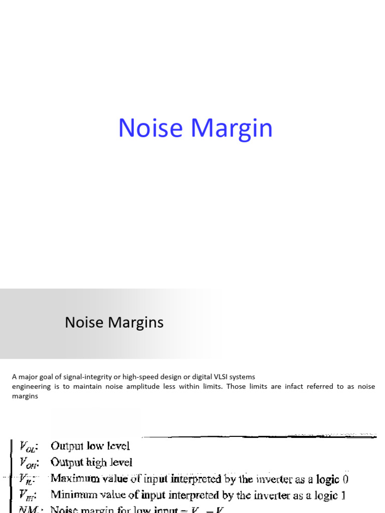 Noise Margin | PDF | Science & Mathematics