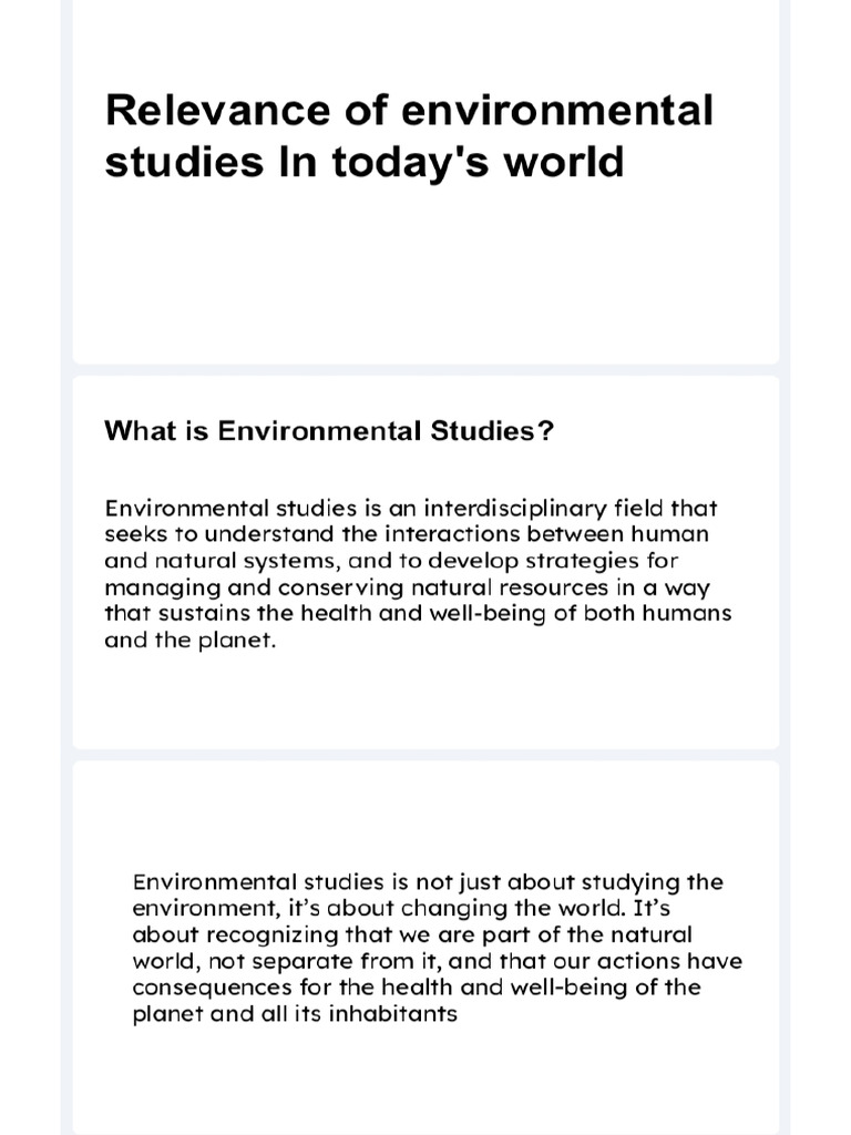 Environmental Studies | PDF