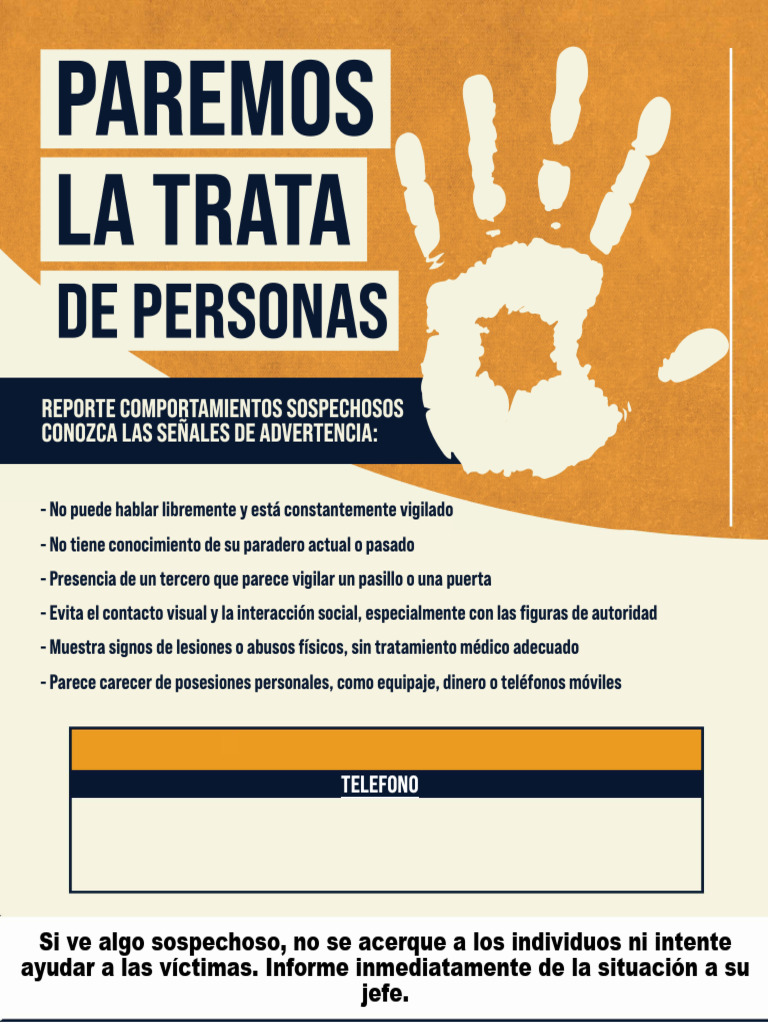 Preventing Human Trafficking Poster - Spanish_10252022 (2) | PDF