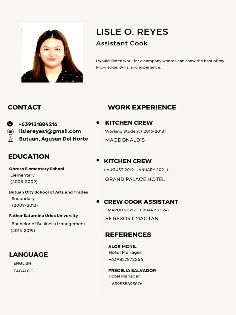 White Clean Minimalist Resume | PDF