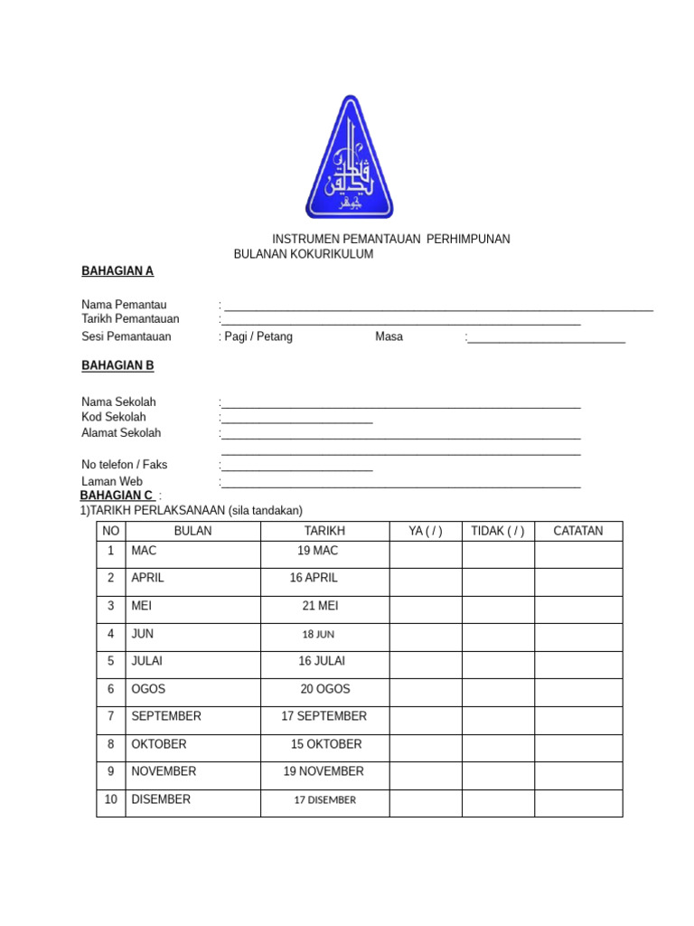 Laporan Perhimpunan Kokurikulum 2024 | PDF