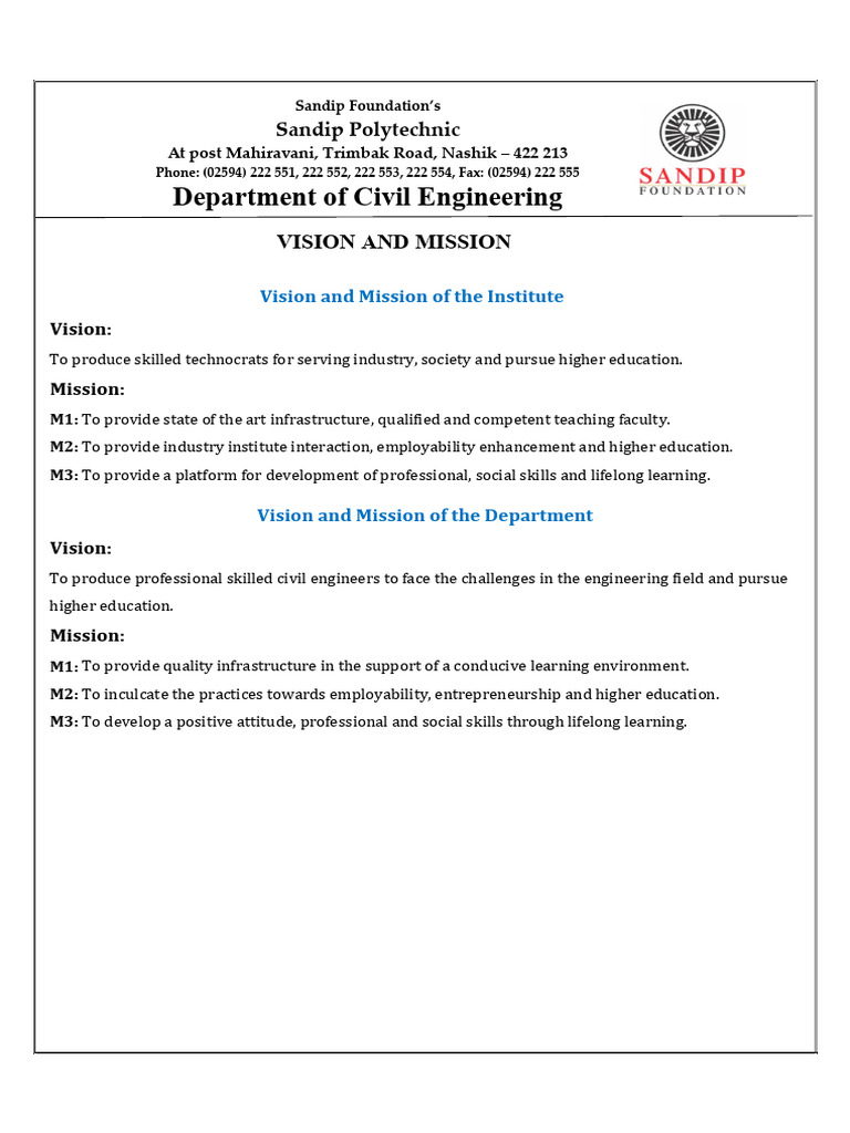 Vision Mission | PDF