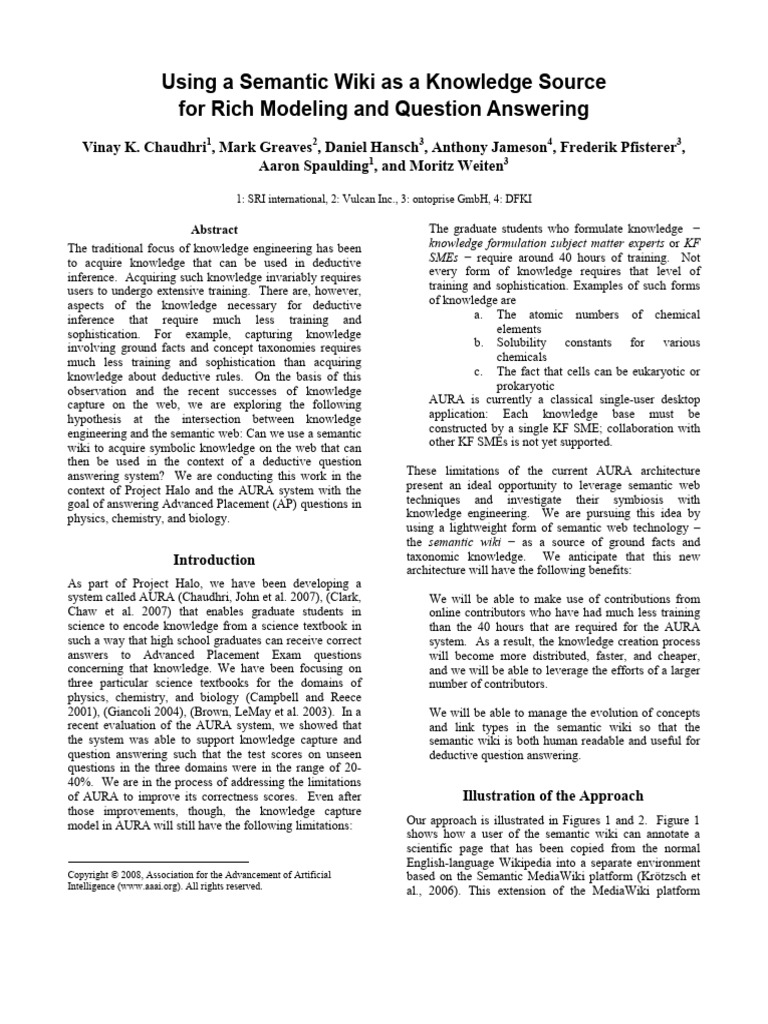 SS07 Chaudhri V | PDF | Annotation | Wiki