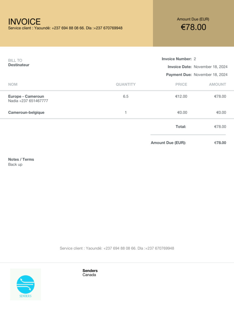 Invoice 2 2024-11-18 | PDF