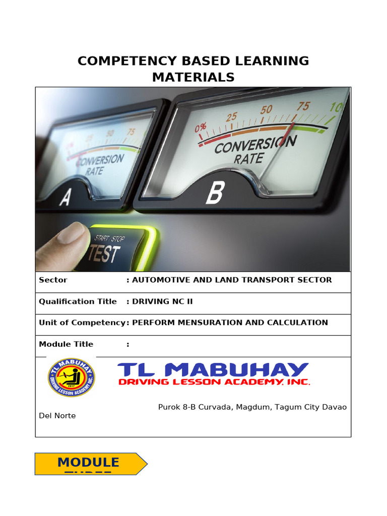 UC 3 Perform Mensuration and Calculation | PDF | Brake | Mechanical ...