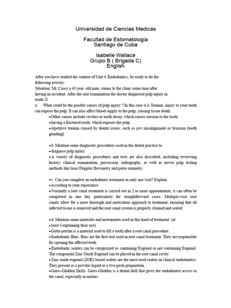 English Endo 2 | PDF | Tooth | Dentistry Branches