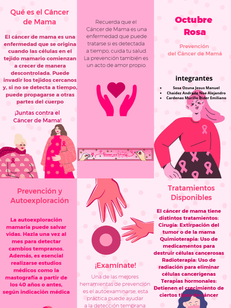 Folleto de Canser de Mama | PDF | Cáncer | Cáncer de mama
