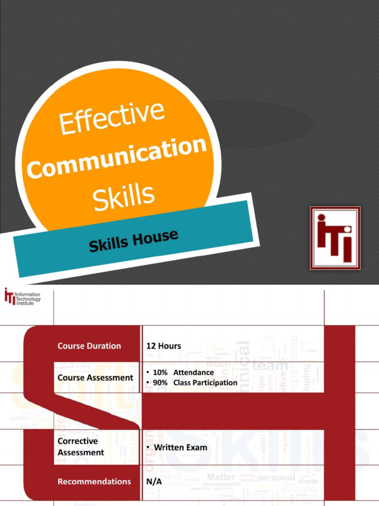 ITI Effective Communication Skills 3-Month Students | PDF