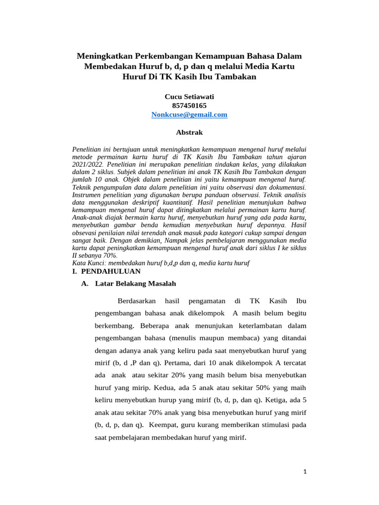 Contoh Karil 2 | PDF