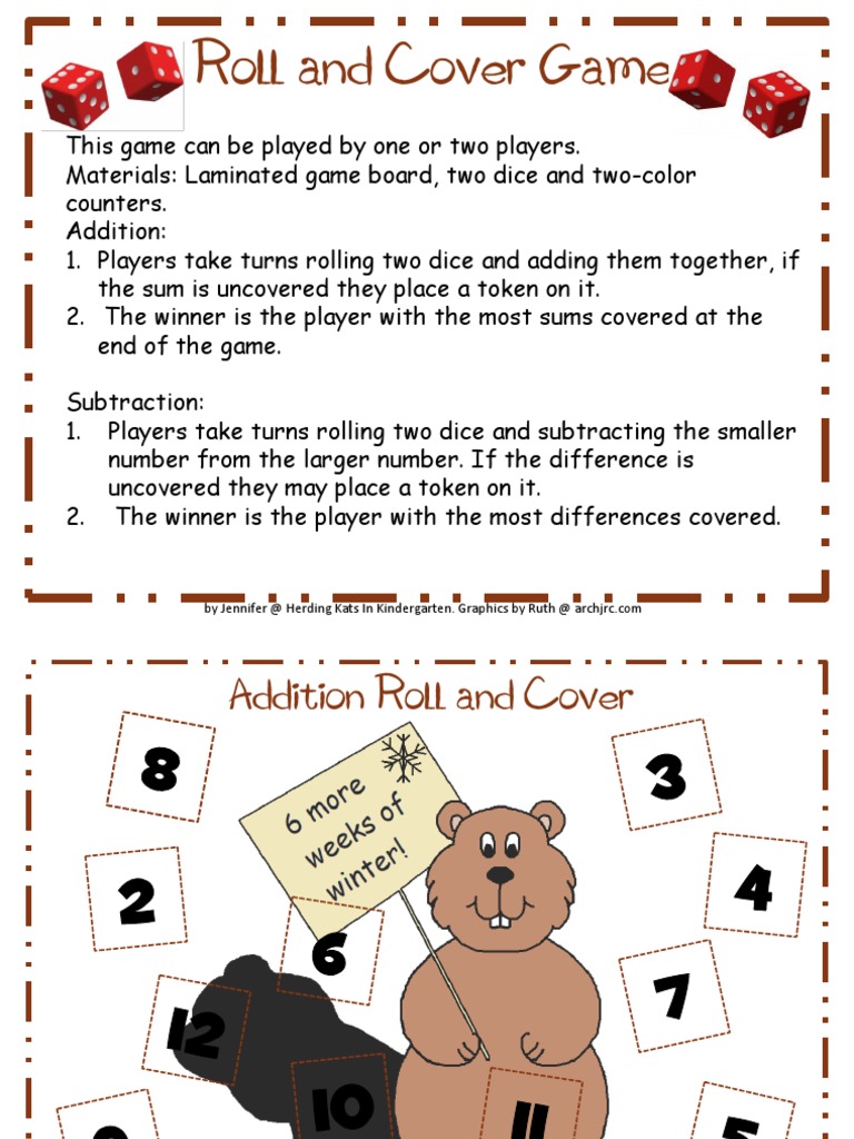 Groundhog Day Roll and Cover | PDF