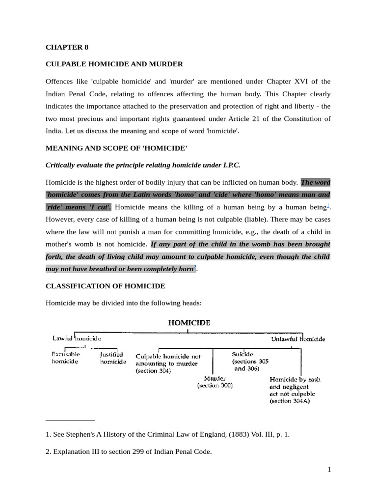 Chapter 8 | PDF | Murder | Mitigating Factor