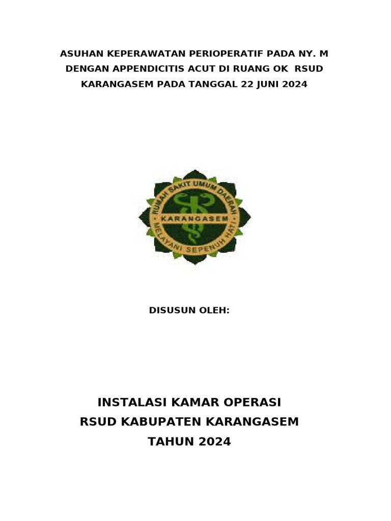 Asuhan Keperawatan Perioperatif Pada Ny | PDF | Sains & Matematika