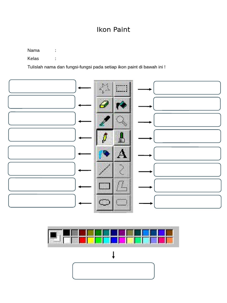Panduan Ikon Paint untuk Pelajar | PDF