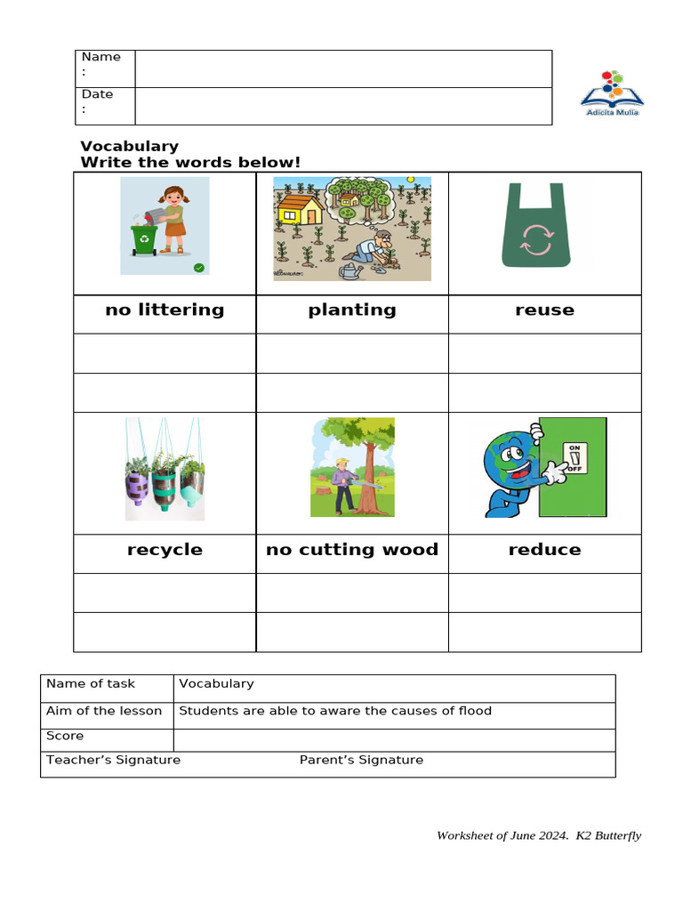 Worksheet k2 June | PDF