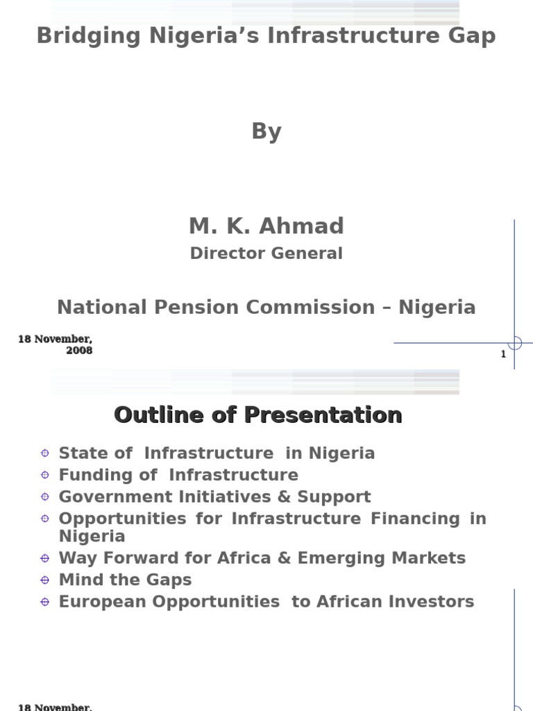 Bridging Nigeria Infrastructure Gap-1 | PDF | Infrastructure | Nigeria