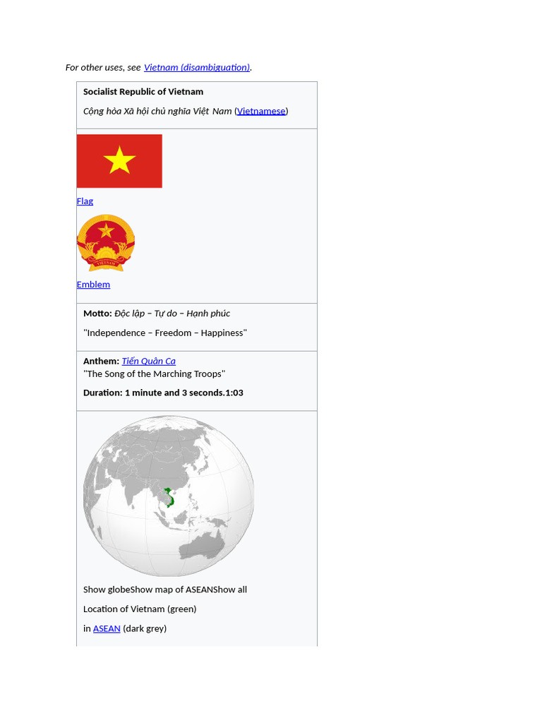 Vietnam Pdf Vietnam Vietnamese People