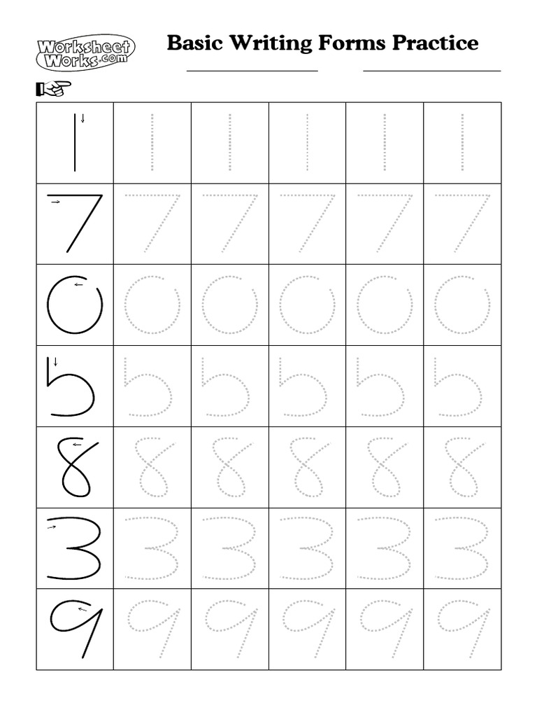 WorksheetWorks Basic Writing Forms Practice 1 | PDF