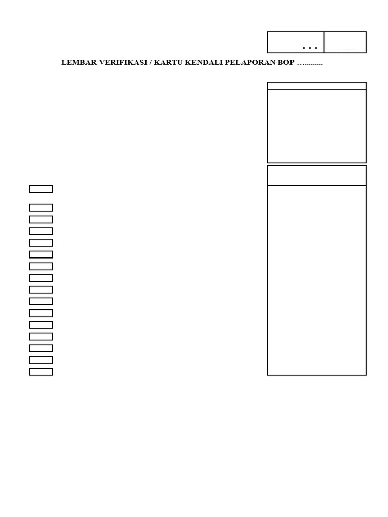 Lembar Verifikasi SPJ Tahun 2024 V.1.2 - BOP | PDF