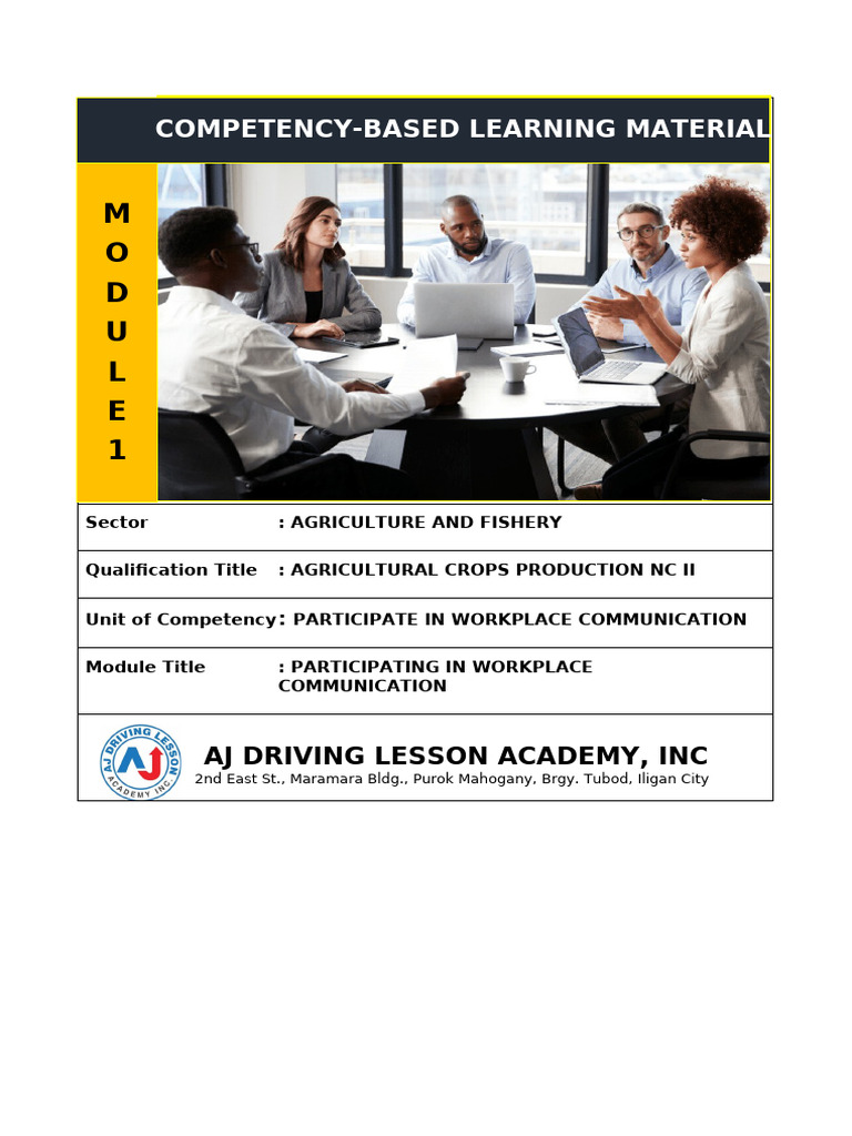 Participate in Workplace Communication | PDF | Nonverbal Communication ...