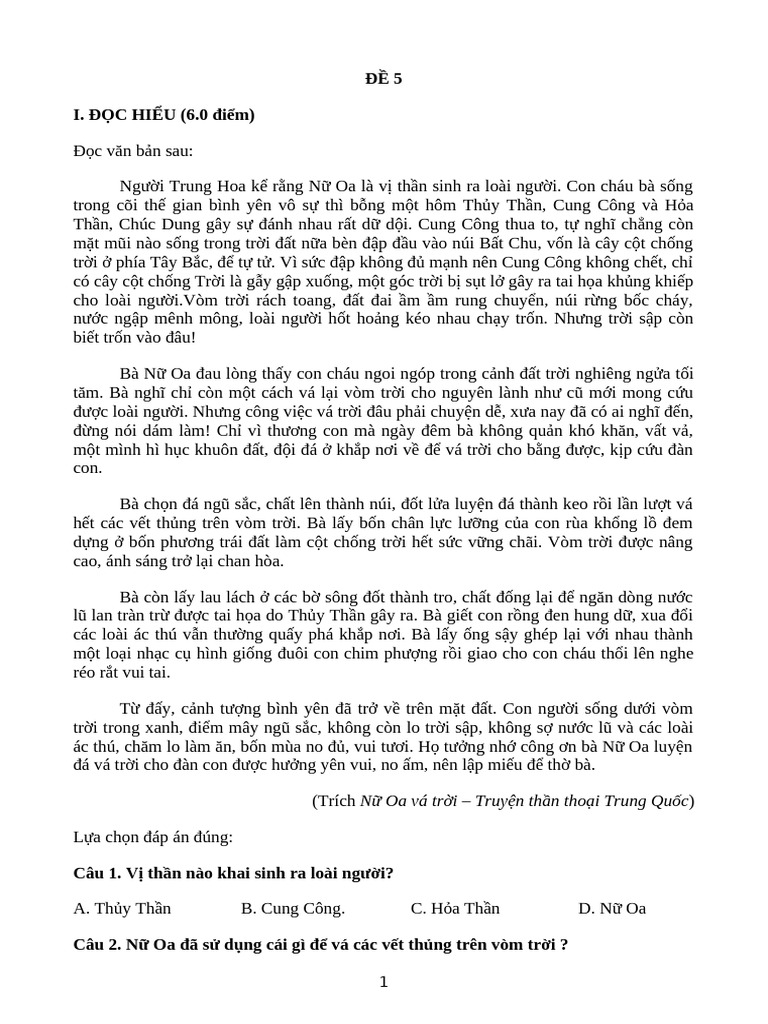 Ôn Tập Giữa Hki 10 | PDF