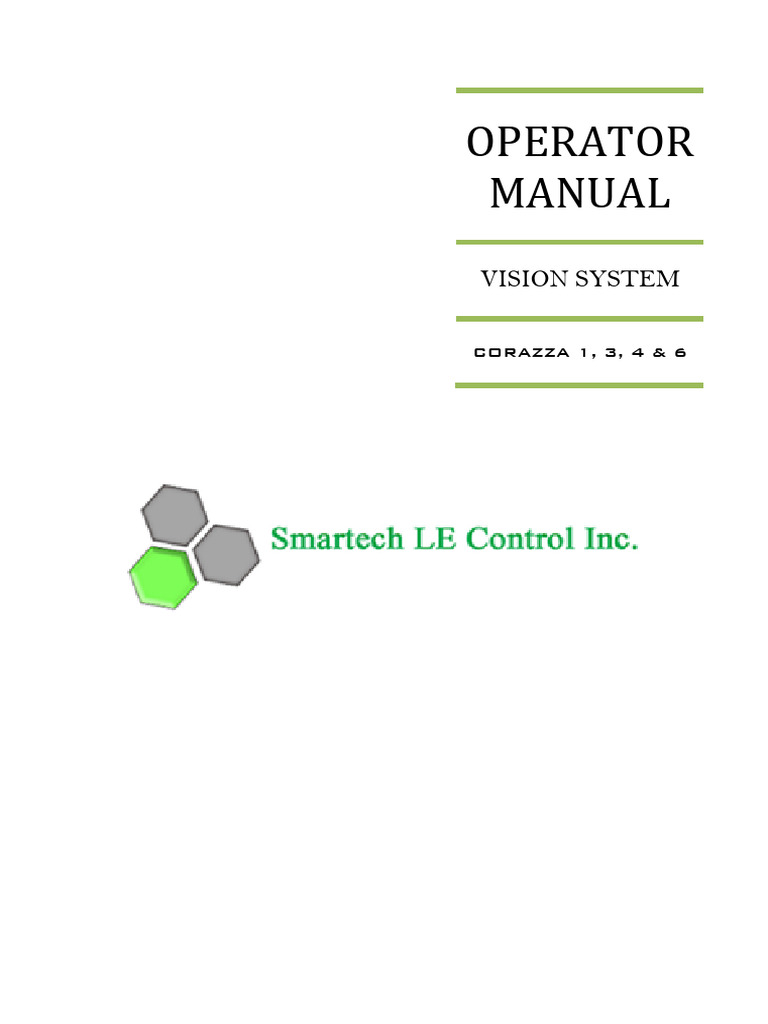 Operator Manual VISION | PDF | Camera | Computing