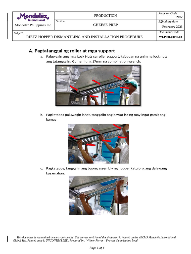 Rietz Hopper Dismantling Guide | PDF | Computers | Technology & Engineering