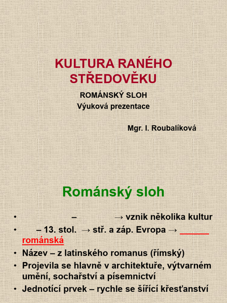 Romansky Sloh Prez | PDF