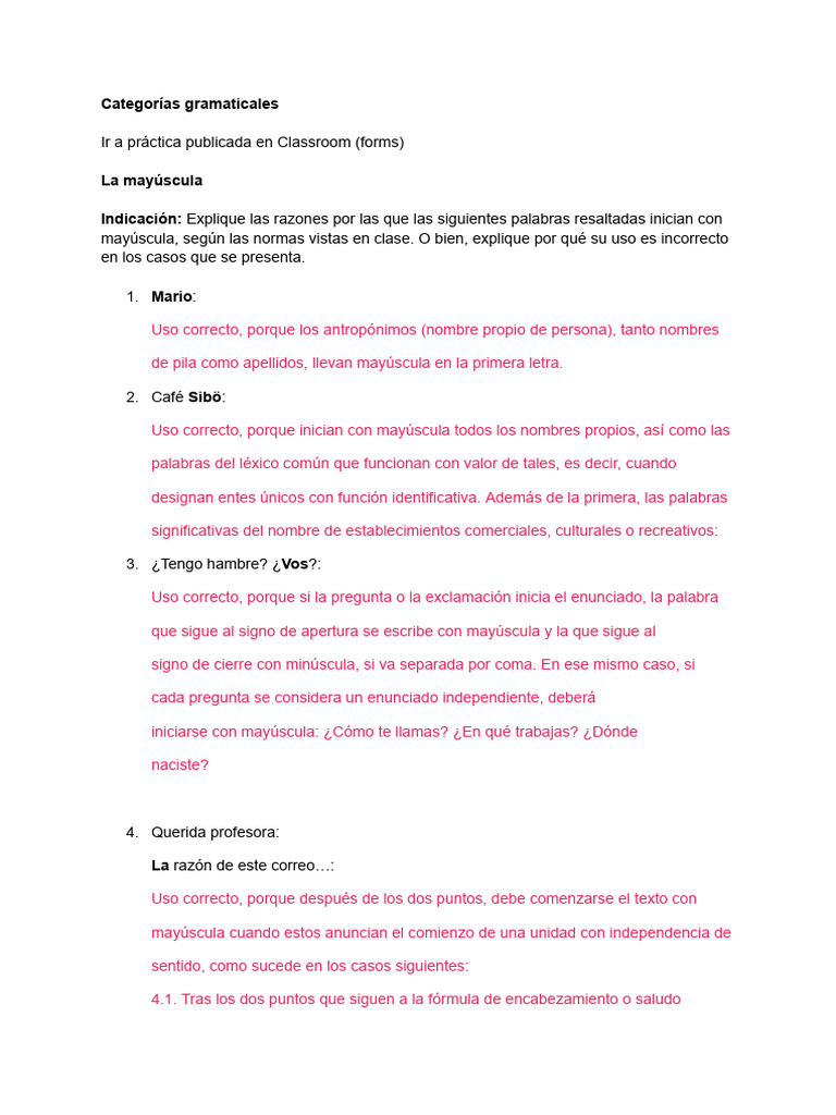 Práctica de Repaso Resuelta | PDF | Caso de carta | Hablar en público
