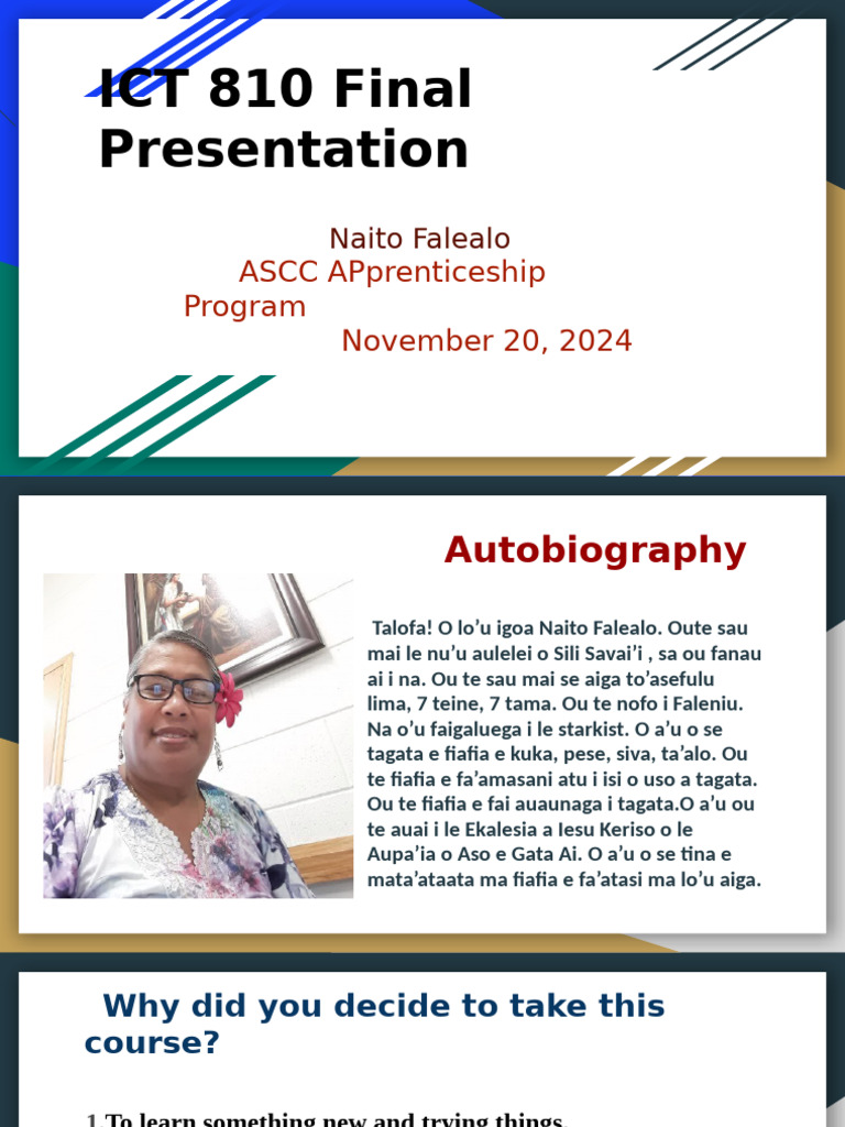 ICT 810 Final Presentation | PDF