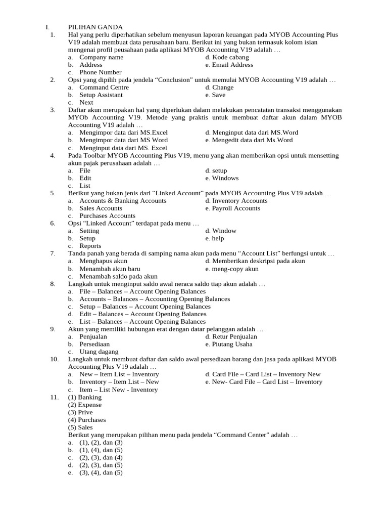 Soal Peminatan Kompak Kelas Xi | PDF