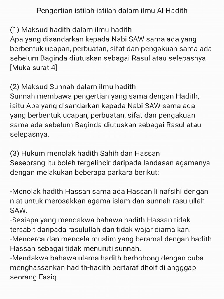 Soalan Ilmu Hadith - 240901 - 161515 | PDF