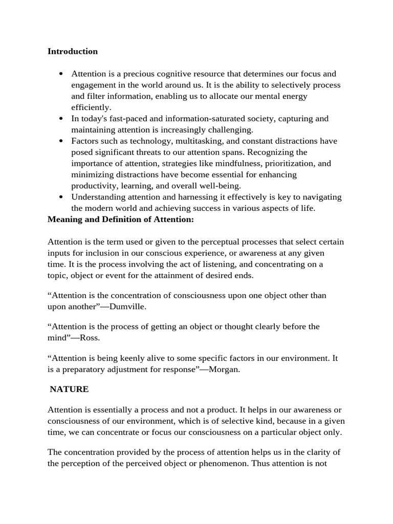 2.2 Attention | PDF | Attention | Perception