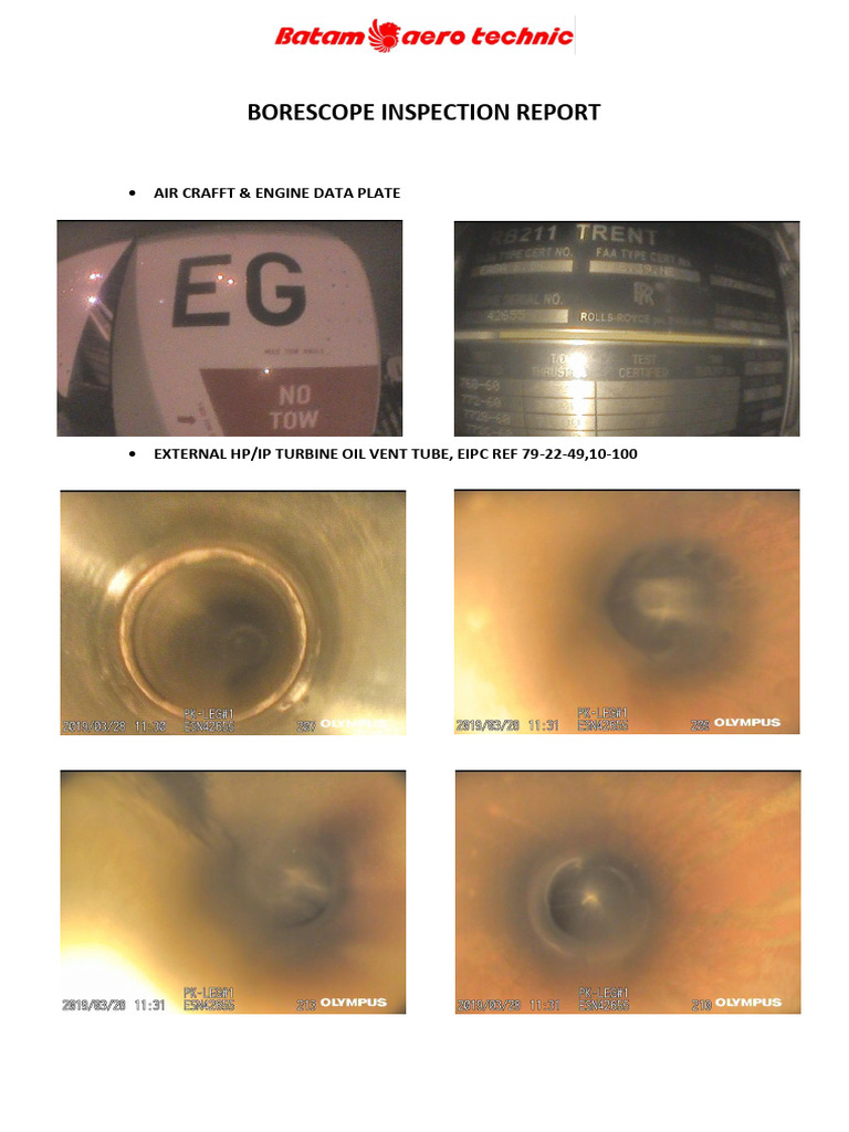 Borescope Inspection Report Pk-Leg #1 | PDF | Technology & Engineering