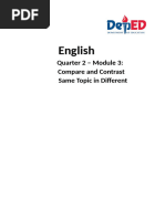 English8 Q2 Mod3 Compare and Contrast Same Topic in Different ...