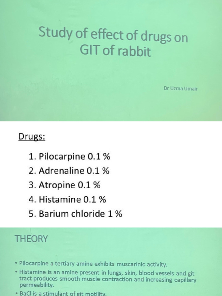 Preparation of Tyrode Solution & Evaluate The Effects of Given Drug On ...